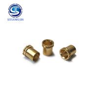 China Brass Knurled Cap with Anti-slip Knurled Design High-Purity Brass Material Precision CNC Turning for Secure Fastening for sale