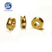 China Precision Brass Guide Pulley with Wear Resistant and Corrosion Resistant Copper Track Roller Wheel for sale