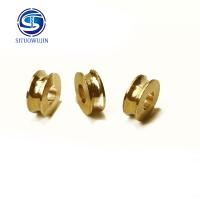 China Precision Brass Guide Pulley with Wear Resistant and Corrosion Resistant Copper Track Roller Wheel for sale