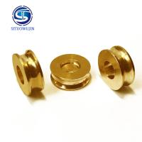 China Precision Brass Guide Pulley with Wear Resistant and Corrosion Resistant Copper Track Roller Wheel for sale