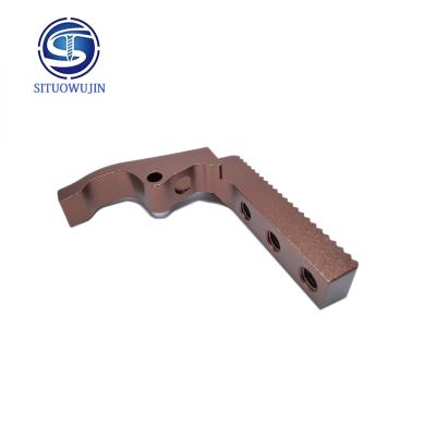 China Aluminum Alloy Anodized CNC Machined Bent Bracket and Curved Support Arm for Industrial Automation Equipment for sale