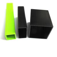 China Rigid PVC Customized Size Square Tube Hollow Channel Plastic Profiles for sale