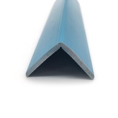 China Angle Protection Building Blue Rigid Pvc Extrusion Corner Triangular Plastic Profile Customized for sale