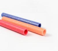 China Customizable Industrial Customizable Fluorescent Tube Guard Red Blue PVC Tube Guard Plastic Profile for sale