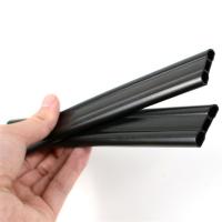 China Customizable Industrial PVC Tube Guard Black Plastic Profiles for sale