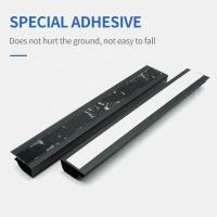 China 2024 New Design with Self-Adhesive PVC Cable Trunking Cheap Price Wire Slot Protection Black Wireway for sale