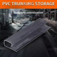China Wall Mounted Arc Floor Cable Channel PVC Cord Cover Industrial Floor Trunking Extrusion Plastic Profiles Customized for sale
