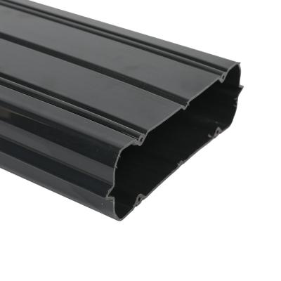China Heavy Duty PVC Raceway Cover black cable trunking Desk self adhesive cable trunking Customized Plastic Profiles for sale