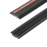 China Copper PVC Profile Square Plastic Cable Trunking PVC Cable Guide Rail Without Hole Customized for sale