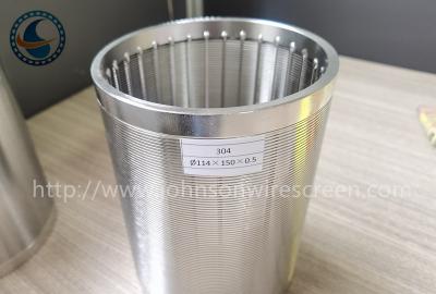China 114mm Wedge Wire Strainer Stainless Steel 304 Screen Filter Pipe for sale
