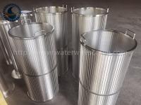 China 490mm Stainless Steel 316l Wedge Wire Filter Screen Basket For Scraper Filters for sale