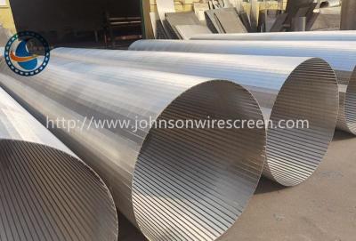China Water Well Polishing Wedge Wire Filter Screen Wide Range Of Slot Widths Open Area for sale