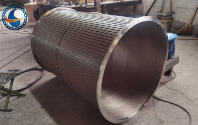 China Ss304 1.0mm Slot Wedge Wire Rotary Screen Drum For Wastewater Treatment for sale