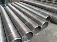 China 251mm Stainless Steel Wedge Johnson Wire Screen Tube , Water Well Slot Pipe for sale