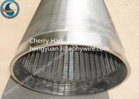 China Stainless Steel Wedge V Wire Screen , Metal Well Pipe Screens Liquid Filter for sale