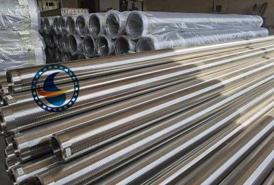 China 0.3mm Slot Wire Wrapped Screen Pipe Of SS316L For Oil Wells for sale
