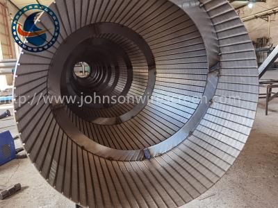 China OD 600mm Wedge Wire Rotary Screen Drum Of Stainless Steel For Waste Water for sale