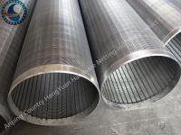 China Bleved Welding Ring V Wire Wrap Screen Pipe / Water Well Screen For Sand Control for sale