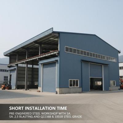 China Versatile Steel Structure Workshop Q235B / Q355B Steel Frame Commercial Building for sale