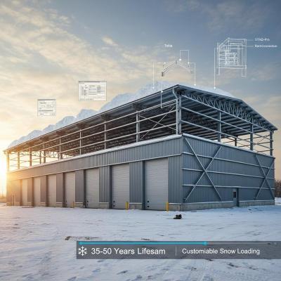 China Heavy Duty Pre Engineered Steel Warehouse Durable Metal Buildings Warehouse Customizable for sale