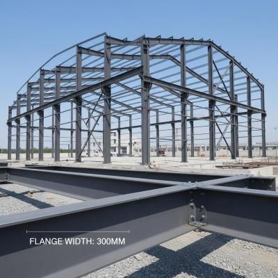 China Blast Painted Galvanized Surface Steel Structure Building with 50-300mm Flange Width and Wind Snow Seismic Resistant Design for sale