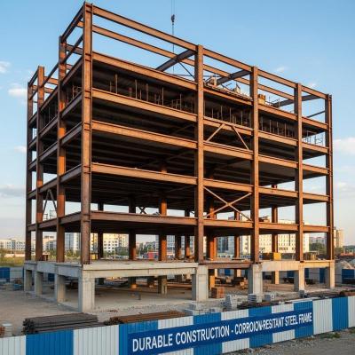 China Corrosion Resistant Steel Frame Commercial Building Customizable Durable Steel Construction for sale