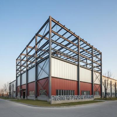 China Modern Steel Framed Buildings Commercial Prefab Steel Warehouse Earthquake Resistant for sale