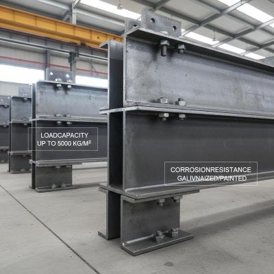 China Level 6 Earthquake Resistant Industrial Steel Structures with 5000 Kg/m² Load Capacity and Galvanized or Painted Coating for sale