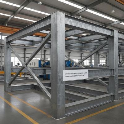 China Customizable Industrial Steel Structures with 5000 Kg/m² Load Capacity Galvanized Process and Fireproof Coatings for sale