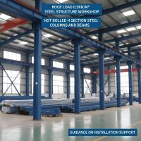 China Grade 8 Seismic Resistance Steel Structure Workshop with Hot Rolled H Section Steel and 200 km/h Wind Resistance for sale