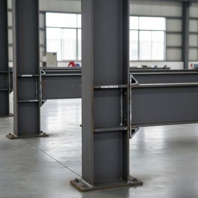 China Steel Structure Workshop with 0.5KN/m2 Roof Load Grade 8 Earthquake Resistant and Hot Rolled H Section Steel for sale