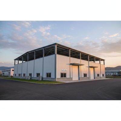 China Low Maintenance White Wall Color Steel Structure Warehouse with Hot Rolled H Steel Profile for sale
