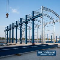 China Blast Painted Galvanized Surface Steel Structure Building with 50-300mm Flange Width and Wind Snow Seismic Resistant Design for sale
