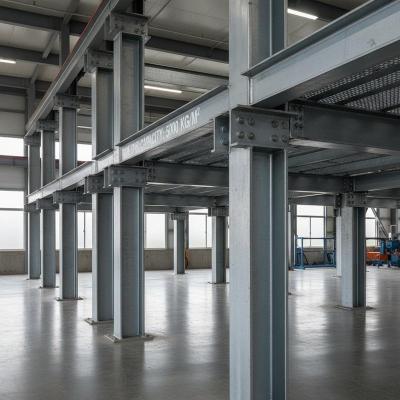 China Galvanized Or Painted Coating Industrial Steel Structures With Fireproof Coatings And 5000 Kg/m² Load Capacity for sale