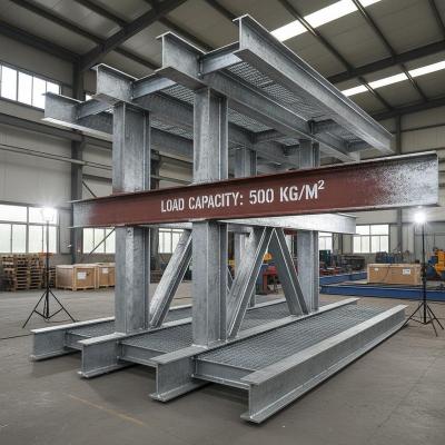 China Customizable Industrial Steel Structures with 5000 Kg/m² Load Capacity Galvanized Process and Fireproof Coatings for sale