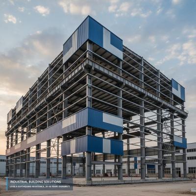 China Industrial Steel Structures with Level 6 Earthquake Resistance 5000 Kg/m² Load Capacity and 20-50 Years Durability for sale