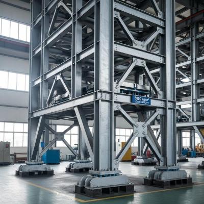China Level 6 Earthquake Resistant Industrial Steel Structures with 5000 Kg/m² Load Capacity and Galvanized or Painted Coating for sale