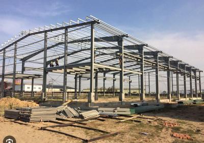 China Blast Painted Galvanized Surface Steel Structure Building with 50-300mm Flange Width and Wind Snow Seismic Resistant Design for sale