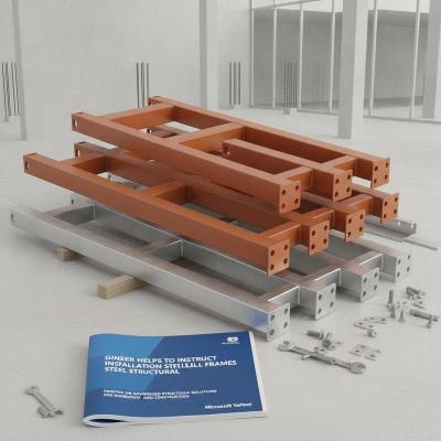 China Gineer Helps To Instruct Installation Steel Structural Frames Painted Or Galvanized Structural Solutions For Warehouse And Construction for sale