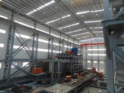 China Heavy duty steel structrue factory workshop with overhead cranes steel frame workshops for sale