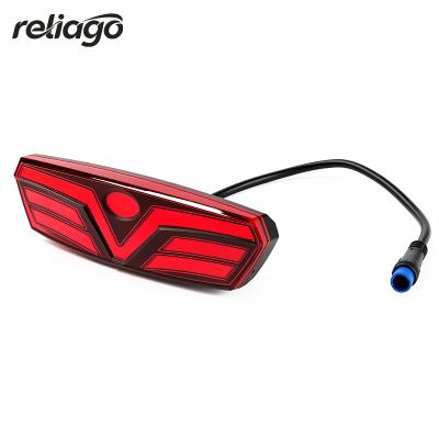 China Reliago 60V Rated Voltage E-Bike Rear Light with Flowing Turn Signal and 6-Core Waterproof Cable for Freego X2Pro for sale