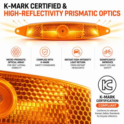 China Reliago Yellow E-Bike Spoke Reflectors Bicycle Wheel Safety Reflector for HITWAY BK6 for sale