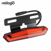 China Reliago Ebike Lights QM V20 Tail Light Waterproof Rear LED Light with Black License Plate Bracket for sale