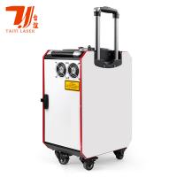 China Canton Fair Promotion Trolley Case Portable Pulse Handheld Laser Cleaner For Industrial Metal Surface Claening for sale