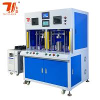 China Water Cooling Double Station Stainless Steel Kettle Bottom Kettle Spout Fiber Laser Welding Machine with Raytools WSX Head for sale