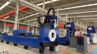 China CNC Semi-Auto Round Square Tube Fiber Laser Cutting Machine for sale
