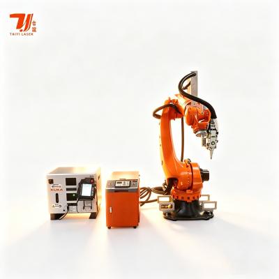 China Automatic 4000W IPG Fiber Laser Welding Robot KUKA 6-Axis for EV Battery Tray & Structural Components for sale