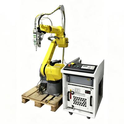 China FANUC Robotic Arm Fiber Laser Cutter with Collaborative CRX Cobot Technology for Automatic 3D Metal Cutting in Small Workshops for sale