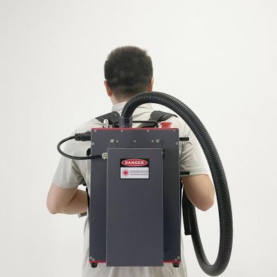 China Backpack Type 100W Handheld Laser Cleaning Machine Fiber Laser Paint Removal Equipment for sale