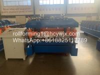 China Roofing Sheet 0.6mm Step Tile Roll Forming Machine Chain Drive for sale